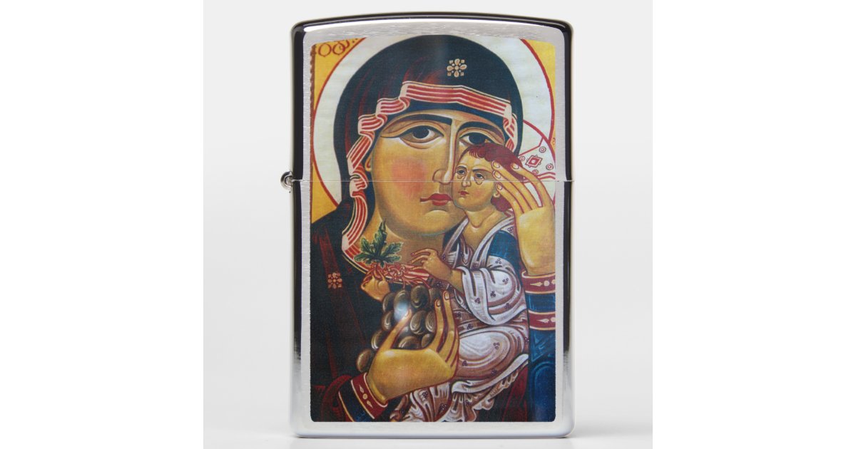 Mother Mary And Jesus Art Zippo Lighter | Zazzle