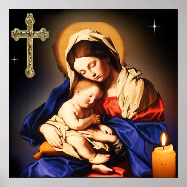Mother Mary art Poster | Zazzle