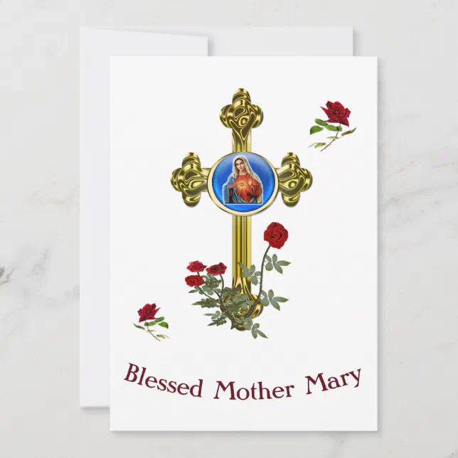 Mother Mary Holiday Card | Zazzle