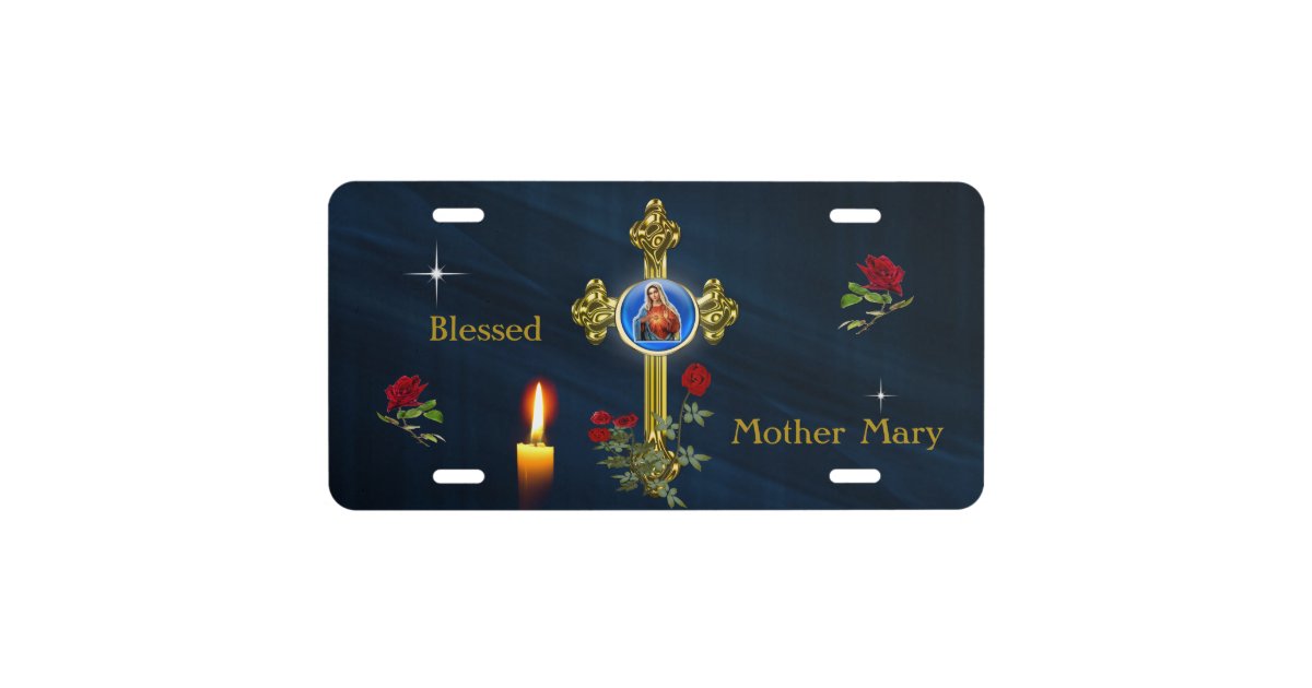 Mother MAry License Plate | Zazzle