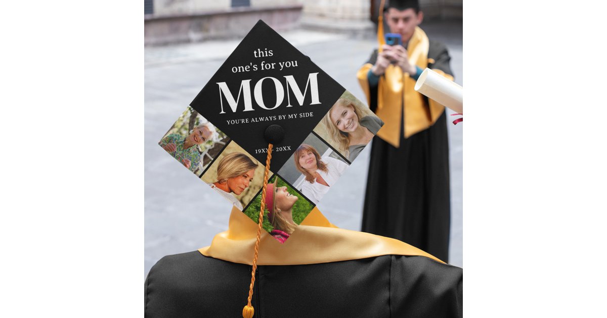 Mother Memorial Photo Graduation Cap Topper | Zazzle