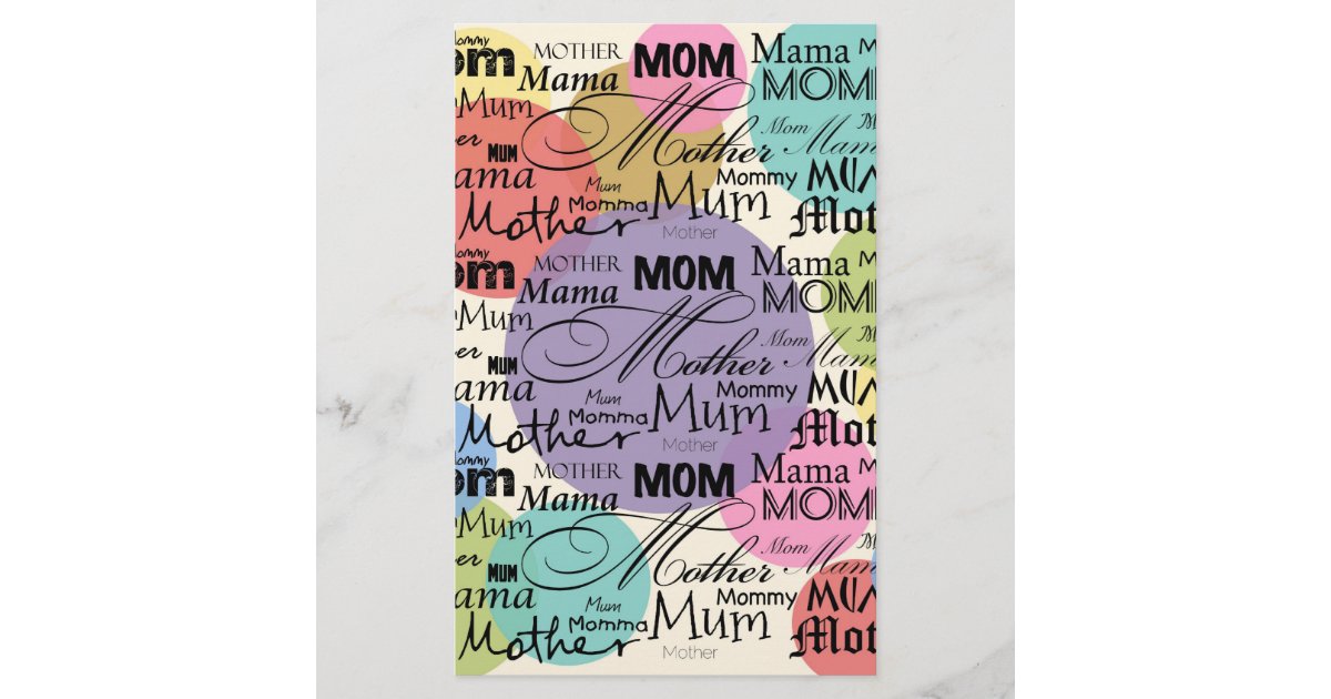 Mother Mom Mom Mama Mommy Flyer | Zazzle