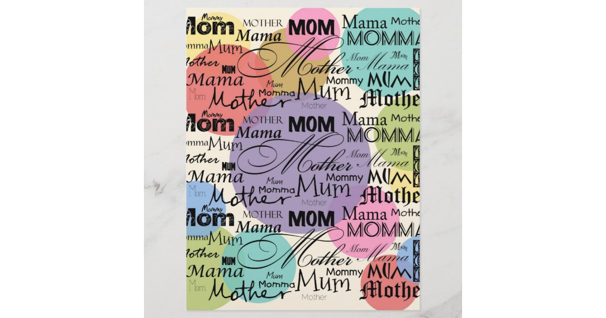 Mother Mom Mum Mama Mommy Flyer | Zazzle
