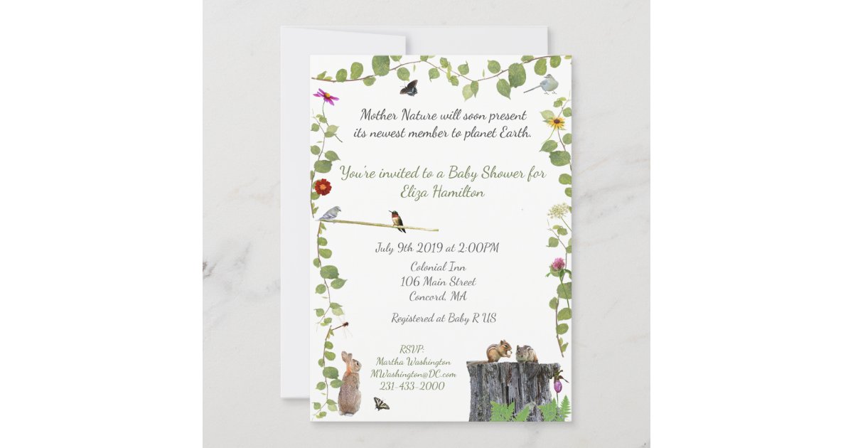 Mother Nature Calls: Baby Shower Invitation | Zazzle