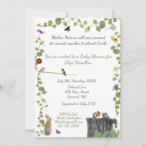 Mother Nature Calls: Baby Shower Invitation | Zazzle