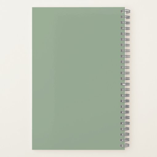 Mother of Groom Minimal Modern Name | Sage Green Notebook | Zazzle