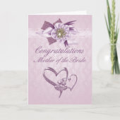 Mother of the bride Congratulations card in Pink | Zazzle