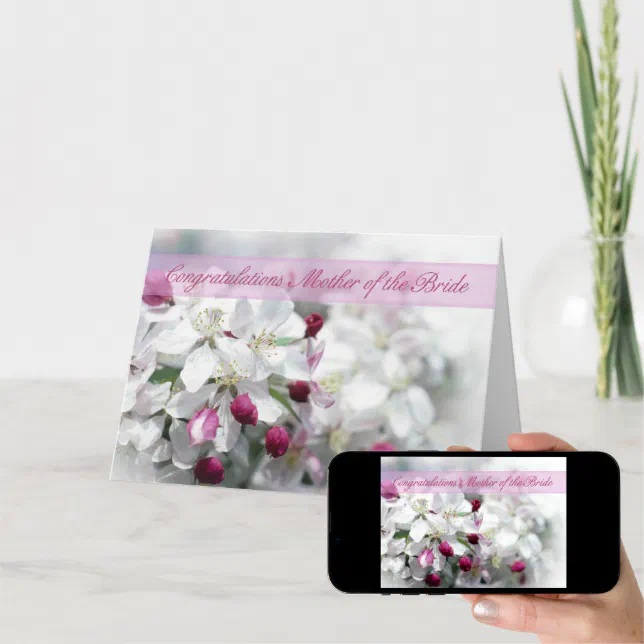 Mother of the bride Congratulations card with flow | Zazzle