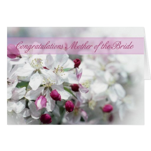 Mother of the bride Congratulations card with flow | Zazzle
