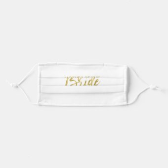 Mother Of The Bride Faux Gold Face Mask | Zazzle