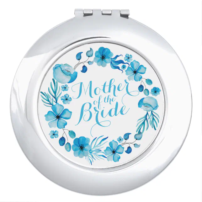 Mother of the Bride Floral Wedding Compact Mirror | Zazzle