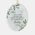 Mother of the Bride Keepsake Ceramic Ornament | Zazzle