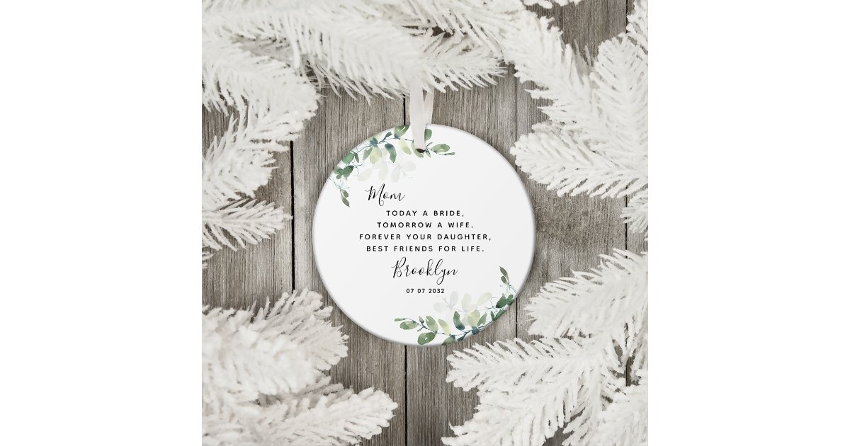 Mother of the Bride Keepsake Ceramic Ornament | Zazzle