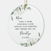 Mother of the Bride Keepsake Ceramic Ornament | Zazzle