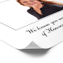 Mother of the Bride Photo Memorial Chair Wedding Poster | Zazzle