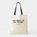 Mother of the Bride Simple Modern Custom Black Tote Bag | Zazzle