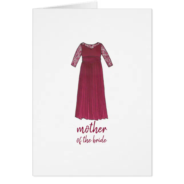 Mother of the Bride Wedding Bridal Party Card | Zazzle
