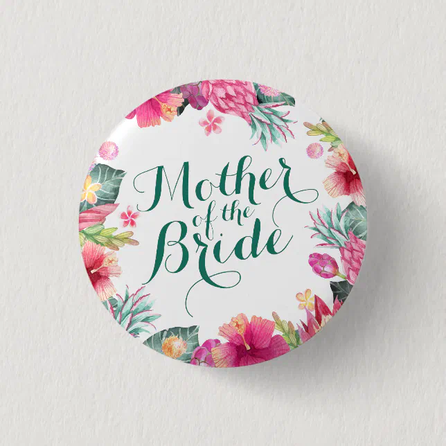 Mother of the Bride Wedding Pin Button | Zazzle