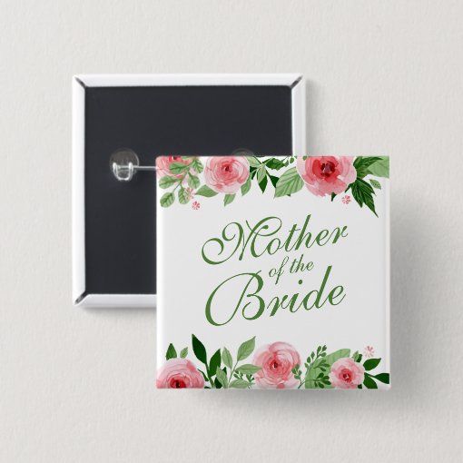 Mother of the Bride Wedding Pin Button | Zazzle