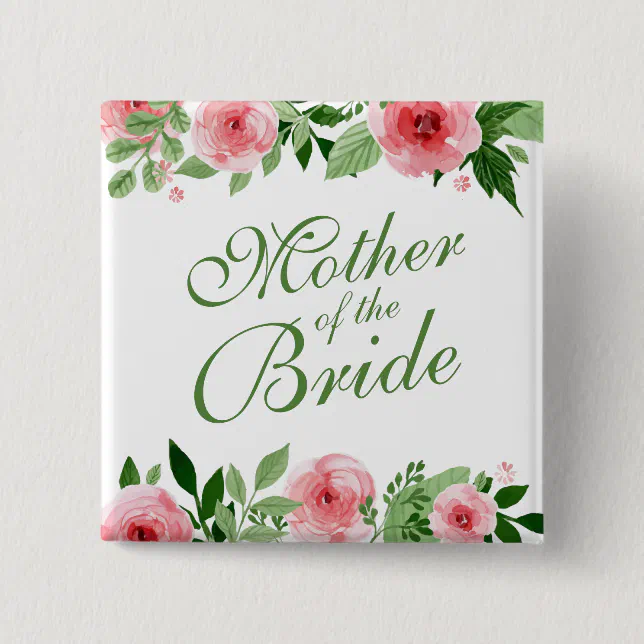 Mother of the Bride Wedding Pin Button | Zazzle