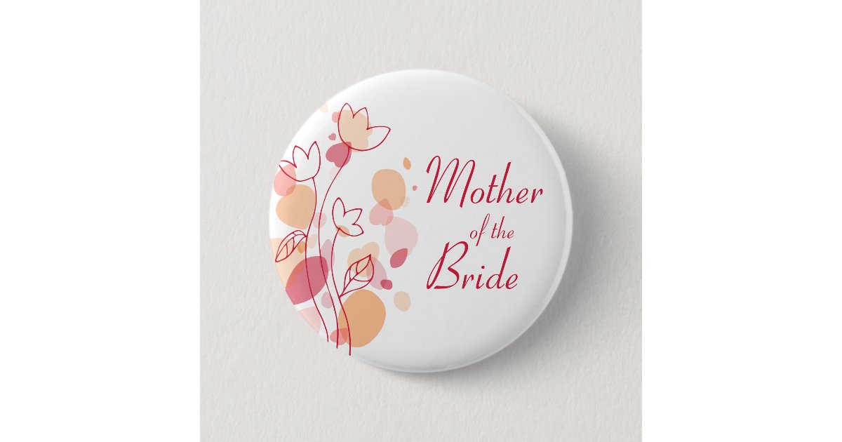 Mother of the Bride wedding pin / button | Zazzle
