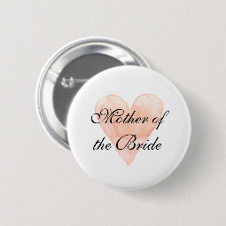 Mother of the bride wedding pin button badge | Zazzle
