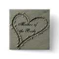 Mother of the Bride Floral Wedding Pin Button | Zazzle