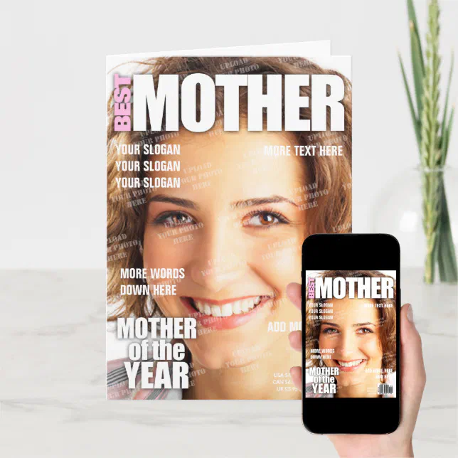 Mother Personalized Magazine Cover Card | Zazzle