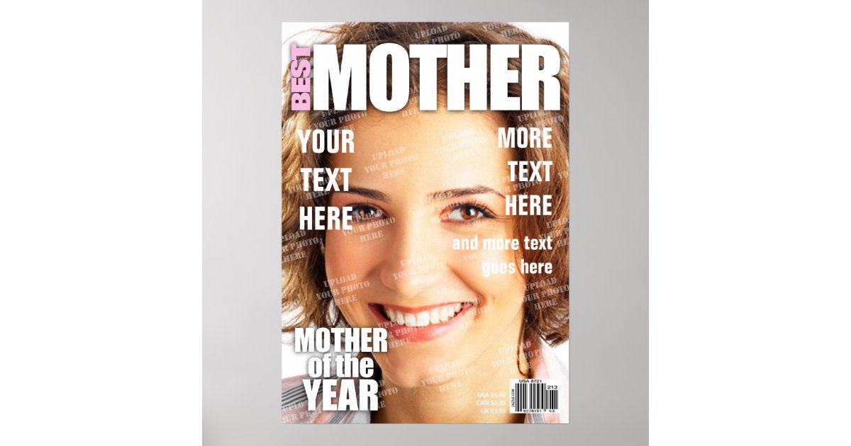 Mother Personalized Magazine Cover Poster | Zazzle