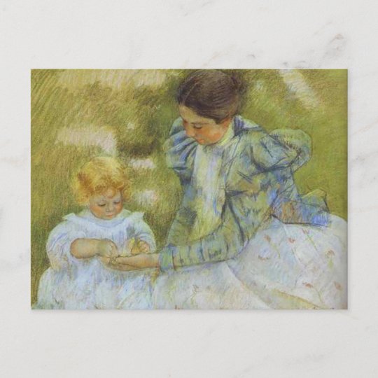 Mother Playing with Her Child. c.1897, Mary Cassat Postcard | Zazzle.com