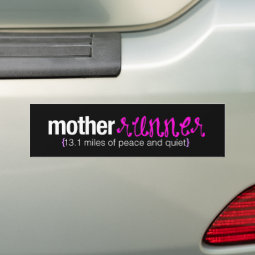 Mother runner bumper sticker | Zazzle