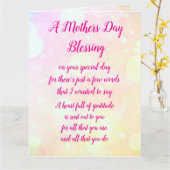 Mothers Day Blessing greeting Card | Zazzle