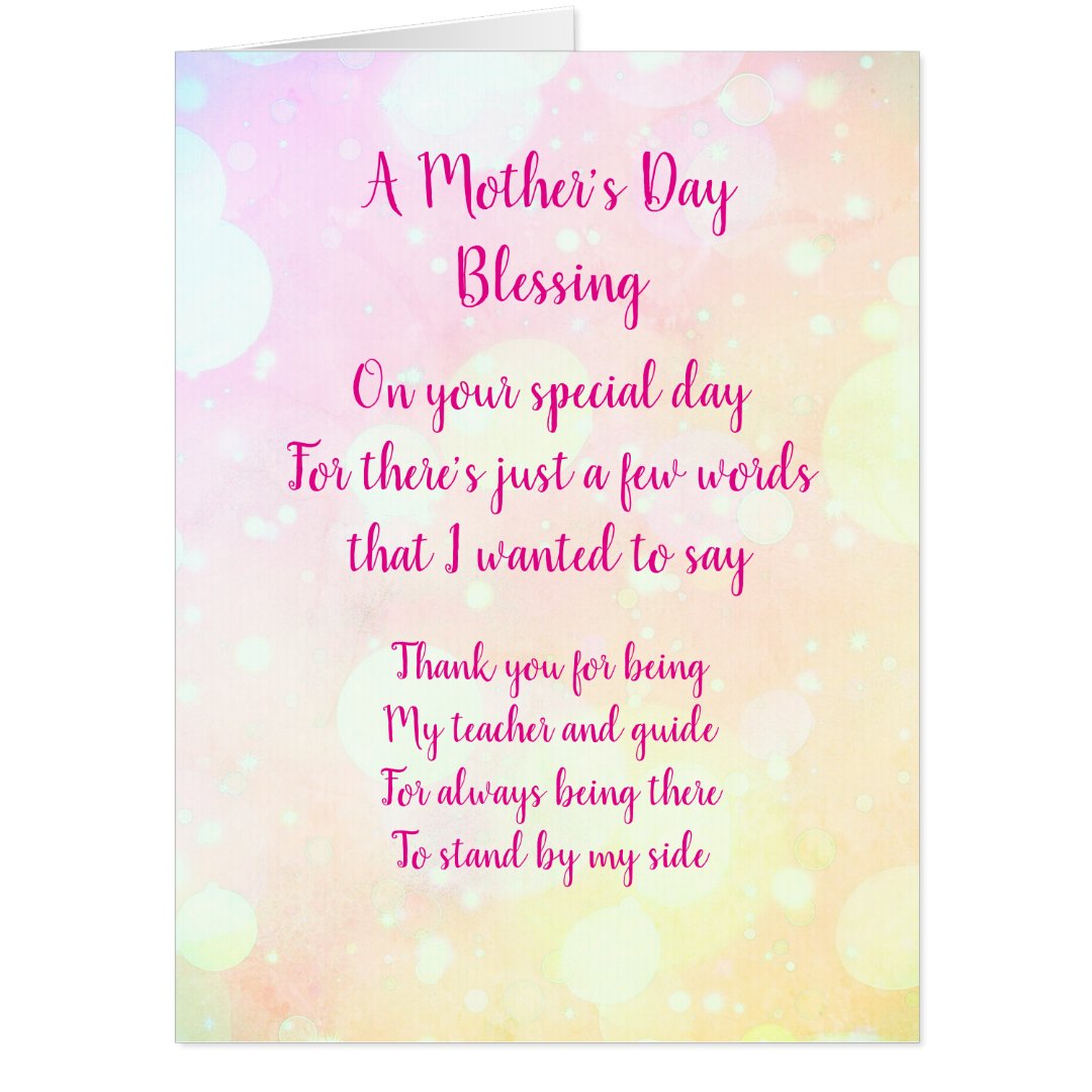 Mother's Day blessing greeting Card | Zazzle