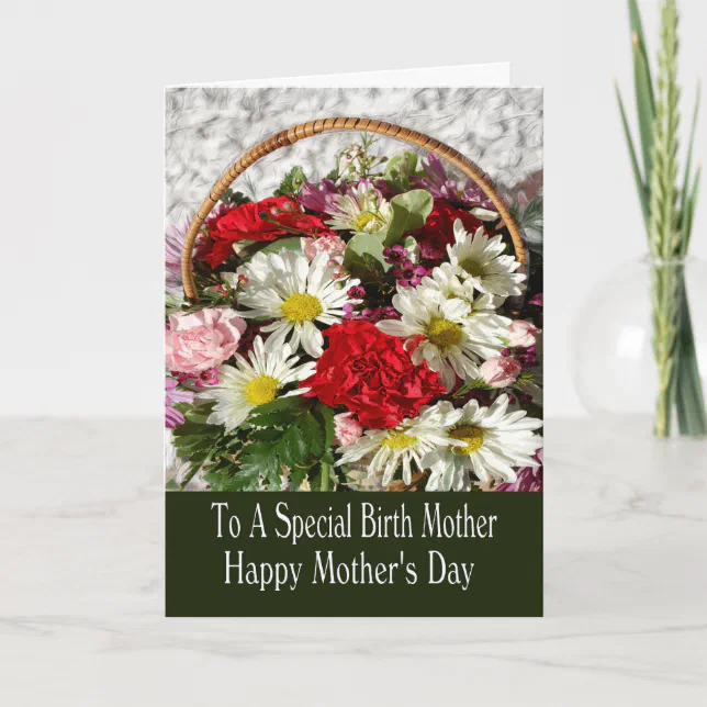 Mother's Day Card For Birth Mother | Zazzle