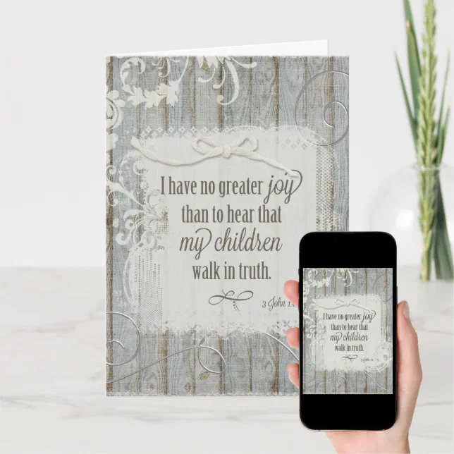 Mother's Day-Children Walk in Truth - 3 John 1:4 Card | Zazzle
