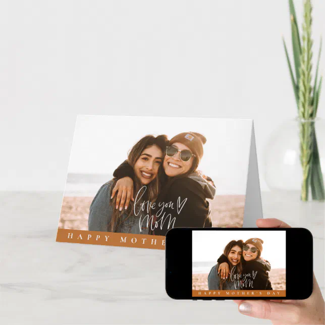 Mothers Day Custom Photo Folded Greeting Card Zazzle