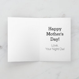 Mothers Day - Cute Owl Guess Who Loves You - pink Card | Zazzle