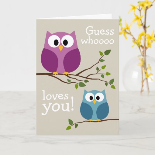 Mothers Day - Cute Owls Card | Zazzle