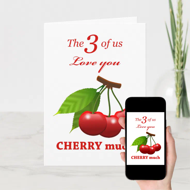 Mother's Day from Triplets, Love You Cherry Much Card | Zazzle