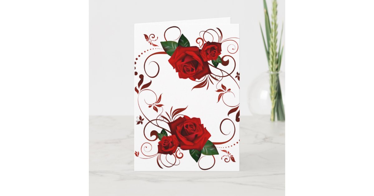 Mother's Day Greeting Card Red Rose | Zazzle