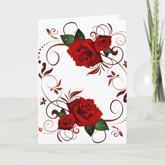 Mother's Day Greeting Card Red Rose | Zazzle