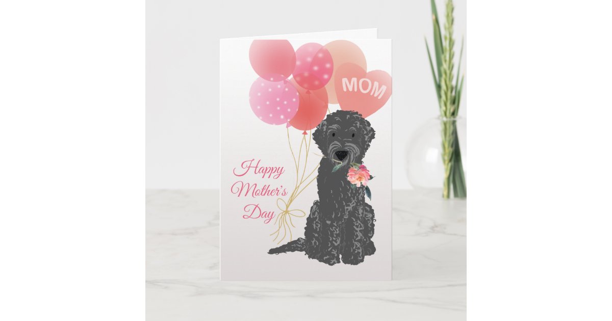 Mother's Day Love from Labradoodle Dog Card | Zazzle