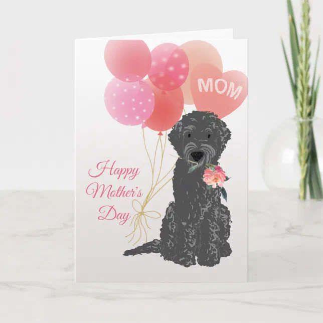 Mother's Day Love from Labradoodle Dog Card | Zazzle