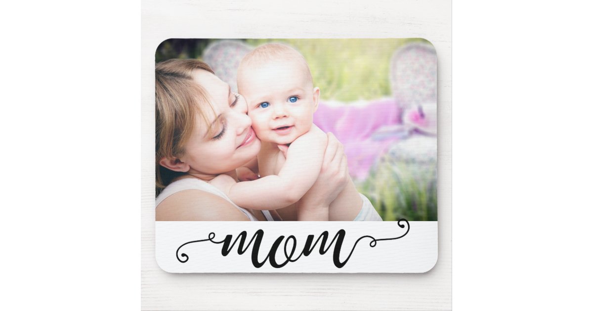Mother's Day Mom Custom Photo personalized cute Mouse Pad | Zazzle