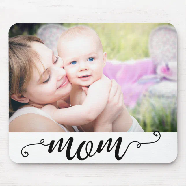 Mother's Day Mom Custom Photo personalized cute Mouse Pad | Zazzle