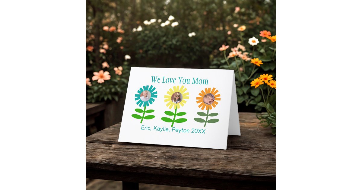 Mother's Day Photo Garden Card | Zazzle