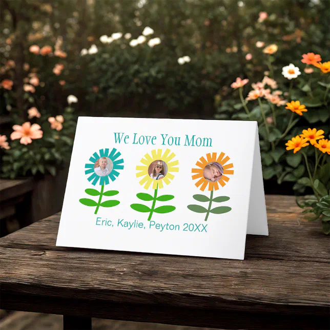 Mother's Day Photo Garden Card | Zazzle