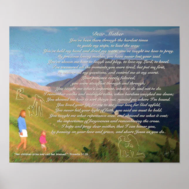 Mother's Day Poem Poster | Zazzle