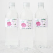 Mother's Day Rose and Confetti Water Bottle Label | Zazzle