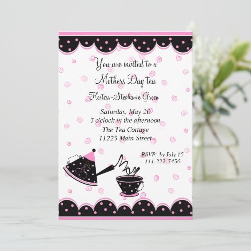 Mother's Day Tea Party Invitation | Zazzle